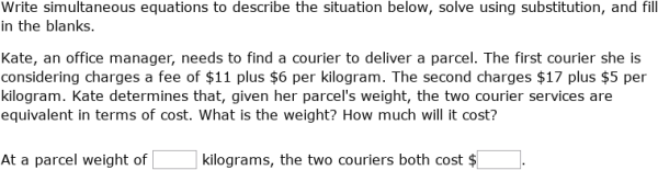 IXL - Solve simultaneous equations using substitution: word problems ...
