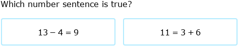 IXL - Which addition or subtraction sentence is true? - up to 20 (Year ...