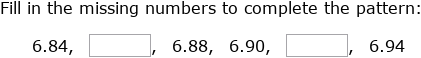 IXL - Arithmetic sequences with decimals (Year 5 maths practice)