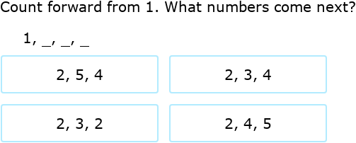IXL - Count forward - up to 10 (Foundation maths practice)