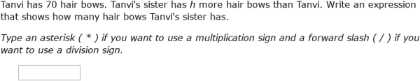 IXL - Write variable expressions: word problems (Year 8 maths practice)