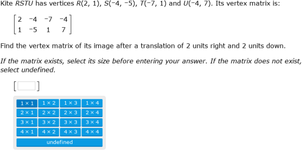 IXL - Transformation matrices: write the vertex matrix (Year 12 maths ...