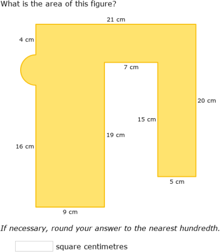 IXL - Area of compound figures with triangles, semicircles and quarter circles (Year 9 maths ...