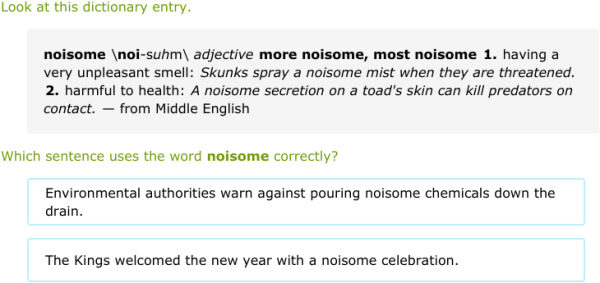 IXL - Use dictionary entries to determine correct usage (Year 12 ...