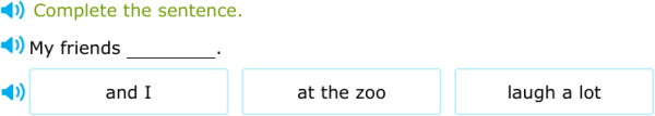 IXL - Complete the sentence (Year 1 English practice)