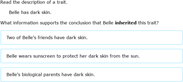 IXL - Inherited and acquired traits: use evidence to support a ...