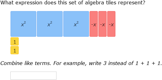 IXL - Model polynomials with algebra tiles (Year 10 maths practice)