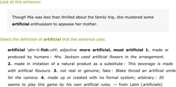 IXL - Use dictionary definitions (Year 7 English practice)