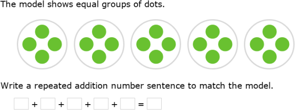 IXL - Write addition sentences for equal groups - sums to 25 (Year 1 ...