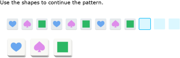 IXL - Complete a pattern (Foundation maths practice)