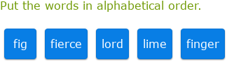 IXL - Order alphabetically based on the first three letters (Year 4 ...