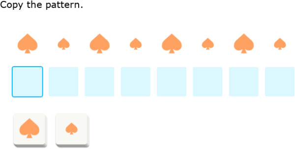 IXL - Size patterns (Foundation maths practice)