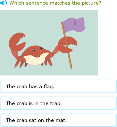 IXL - Choose the short a sentence that matches the picture (Year 1 ...