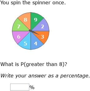 IXL - Probability of one event (Year 6 maths practice)