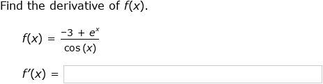 IXL - Find derivatives using the quotient rule I (Year 12 maths practice)