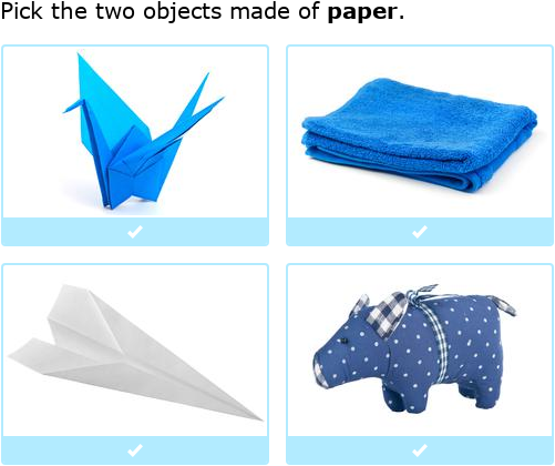 IXL - Classify objects by material (Year 1 science practice)