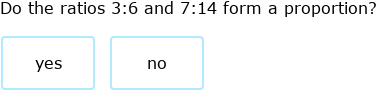 IXL - Do the ratios form a proportion? (Year 9 maths practice)