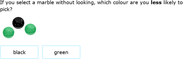 IXL - More or less likely (Foundation maths practice)