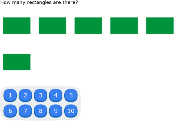 IXL - Count shapes in rows - up to 10 (Foundation maths practice)