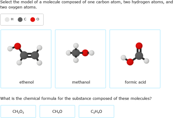 IXL - How are substances represented by chemical formulas and models ...