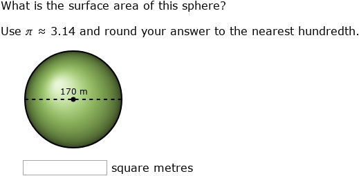 IXL - Surface area and volume of spheres (Year 10 maths practice)