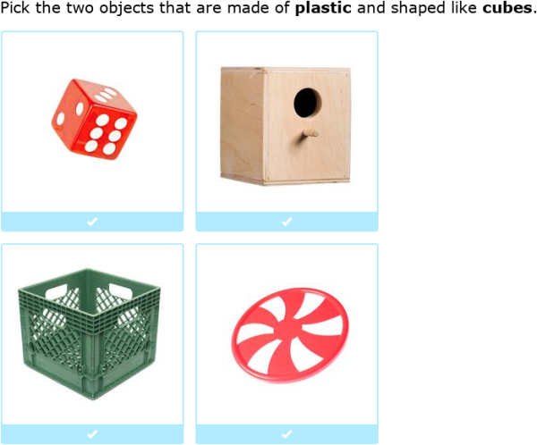 IXL - Classify objects by shape, colour, material and texture ...