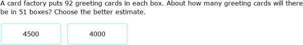 IXL - Estimate products: word problems (Year 3 maths practice)