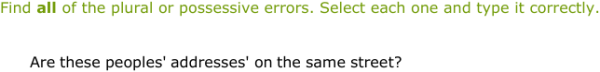 IXL - Identify and correct errors with plural and possessive nouns (Year 3 English practice)