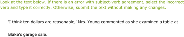 IXL - Identify and correct errors with subject-verb agreement (Year 10 ...