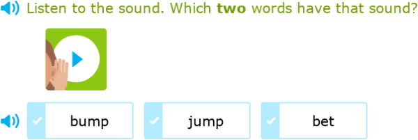 IXL - Which two words have the same ending? (Preschool English practice)