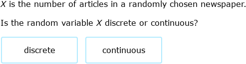IXL - Identify discrete and continuous random variables (Year 12 maths ...