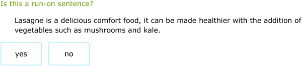 IXL - Identify run-on sentences (Year 9 English practice)