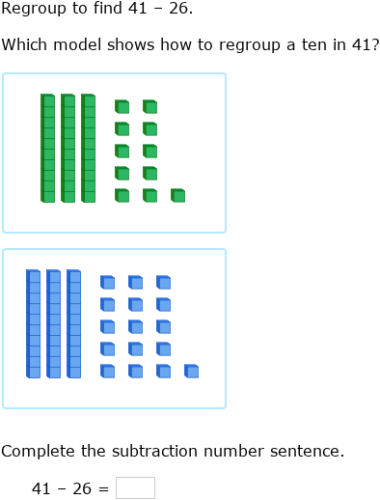 IXL - Use models to subtract two-digit numbers - with regrouping (Year ...