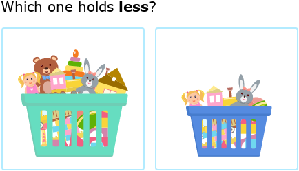 IXL - Holds more or less (Foundation maths practice)