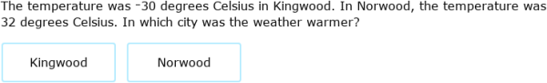 IXL - Compare temperatures above and below zero (Year 6 maths practice)