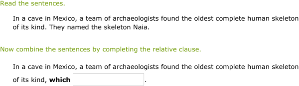 IXL - Combine sentences using relative clauses (Year 11 English practice)