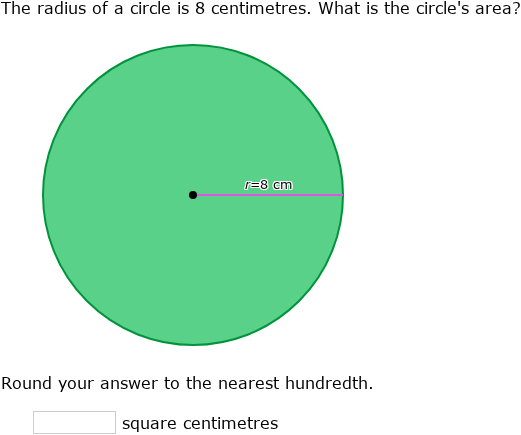 IXL - Area of circles (Year 8 maths practice)