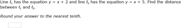 IXL - Find the distance between two parallel lines (Year 10 maths practice)