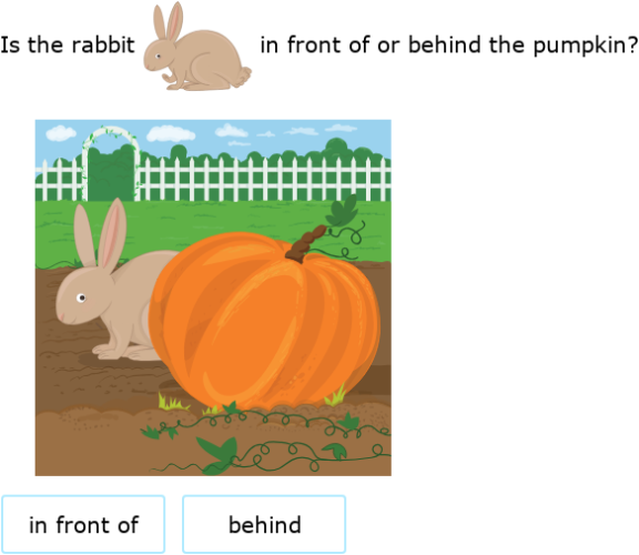 IXL - In front of and behind (Foundation maths practice)