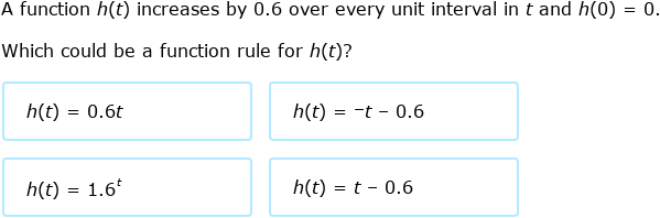 IXL - Identify linear and exponential functions (Year 12 maths practice)
