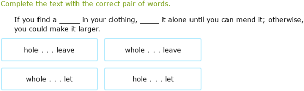 IXL - Use the correct frequently confused word (Year 8 English practice)