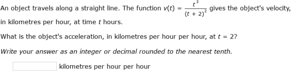 IXL - Relate position, velocity, speed and acceleration using ...