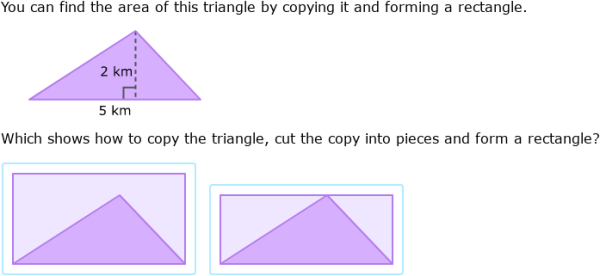 IXL - Understanding area of a triangle (Year 7 maths practice)