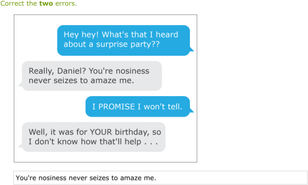 IXL - Correct errors in everyday use (Year 11 English practice)