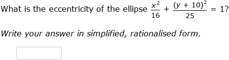 IXL - Find the eccentricity of an ellipse (Year 12 maths practice)