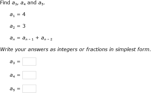 IXL - Find terms of a recursive sequence (Year 11 maths practice)