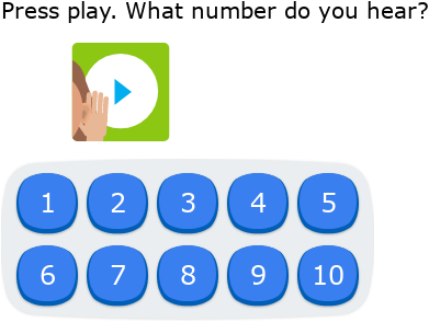IXL - Choose the number that you hear - up to 10 (Foundation maths ...
