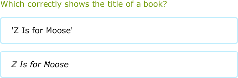 IXL - Formatting titles (Year 6 English practice)