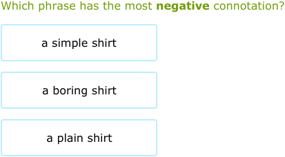 IXL - Positive and negative connotation (Year 4 English practice)