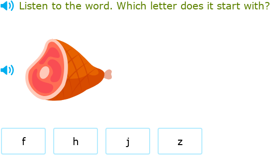 IXL - Which letter does the word start with? (Foundation English practice)